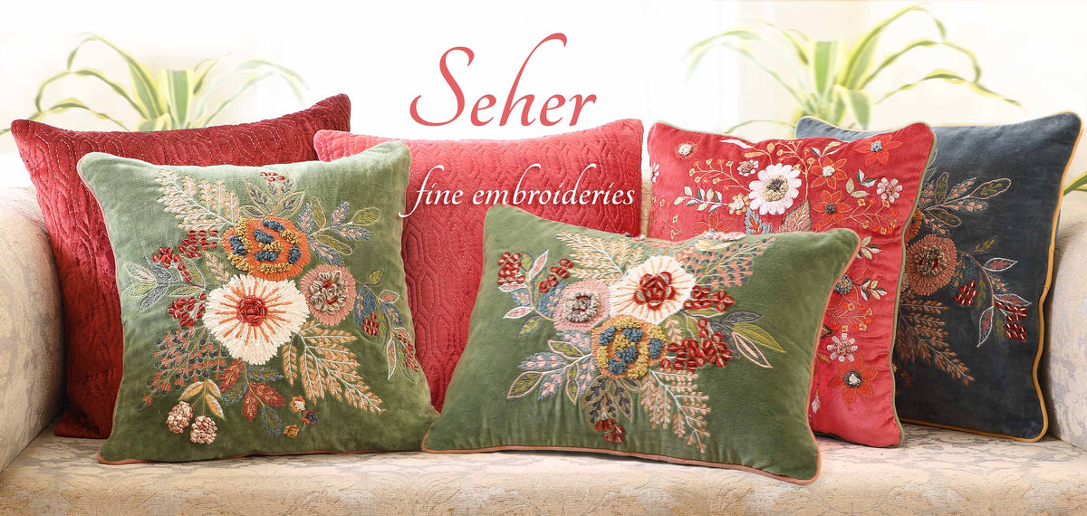 Seher Embroidered Cushions – Kainaat