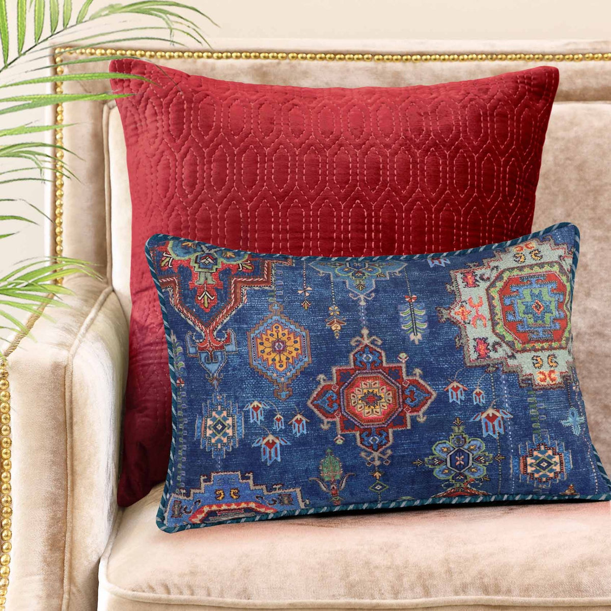 Nomad Cushion Cover - Blue Slim At Kainaat Design