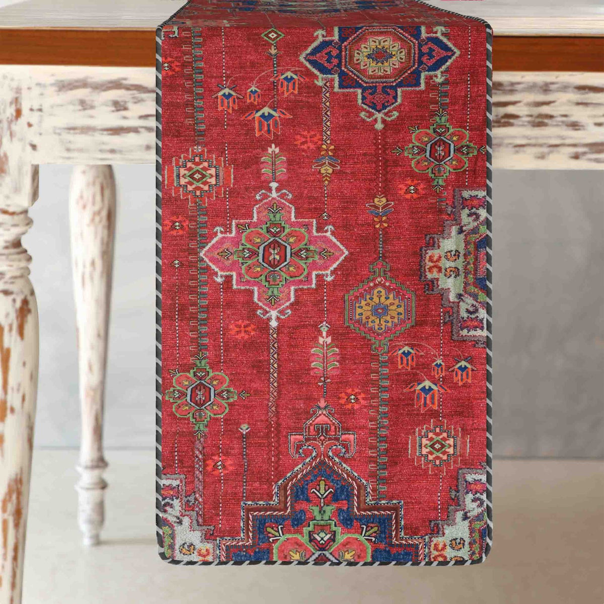 Buy Nomad Kilim Table Runner - Rust At Kainaat Design