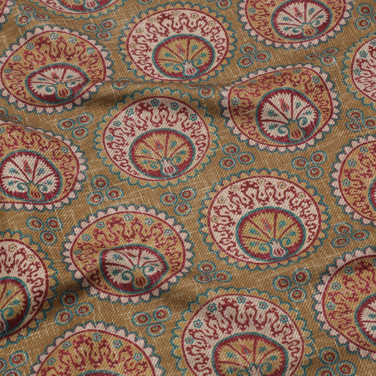 Buy Ottoman Moon Fabric - Mustard At Kainaat Design