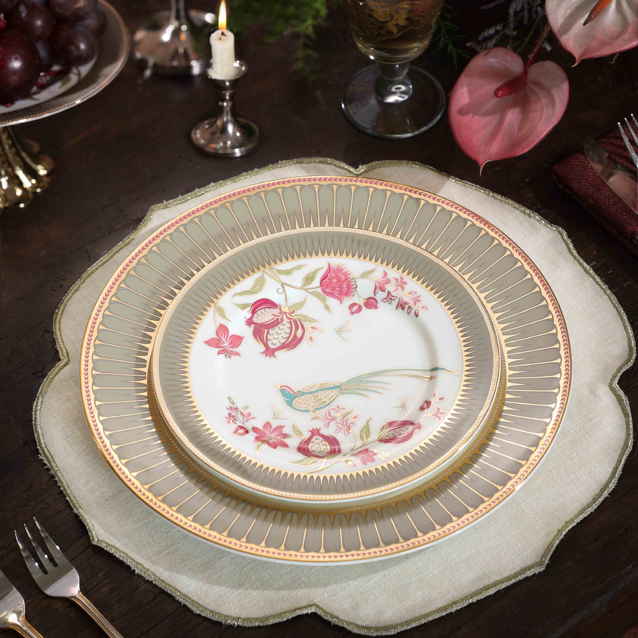 Buy Padma Blue Dinner Set At Kainaat Design