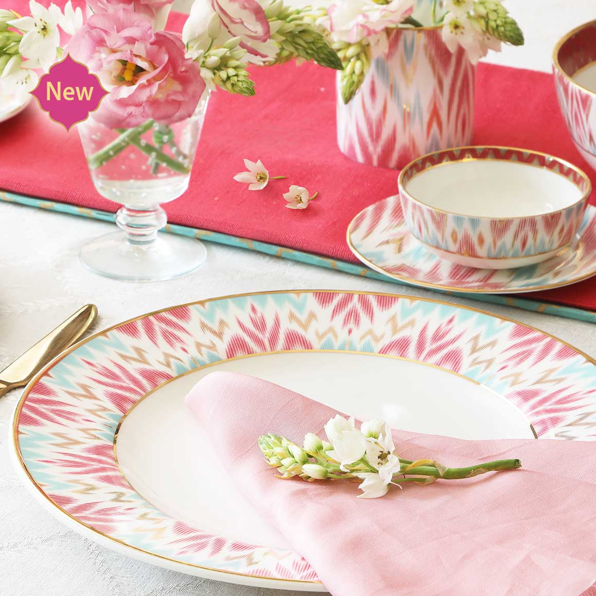 Buy Bagh e Ikat Dinner Plate At Kainaat Design